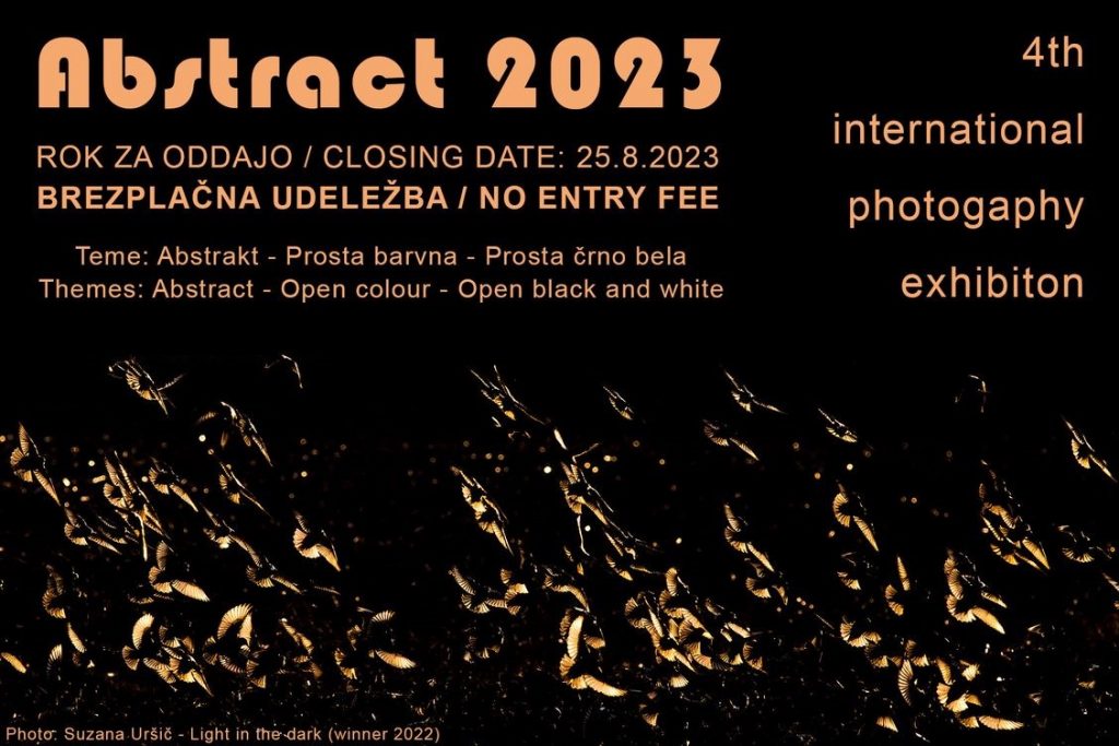 razpis: 4. mednarodni fotografski natečaj ABSTRACT 2023 | | Fotografska zveza Slovenije